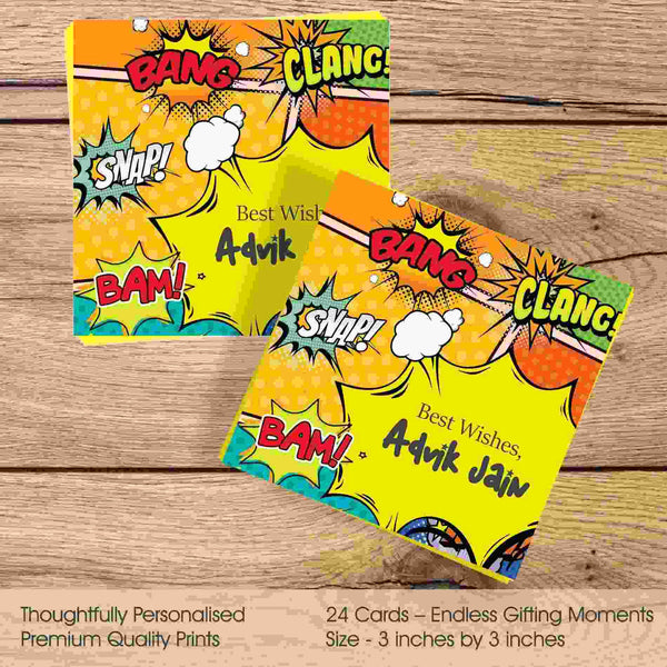 Gift Tags Square - Comic Burst – Popup Kids