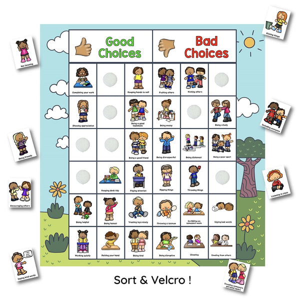 Behavior Sorting Activity for Kids | Positive and Negative Behavior ...