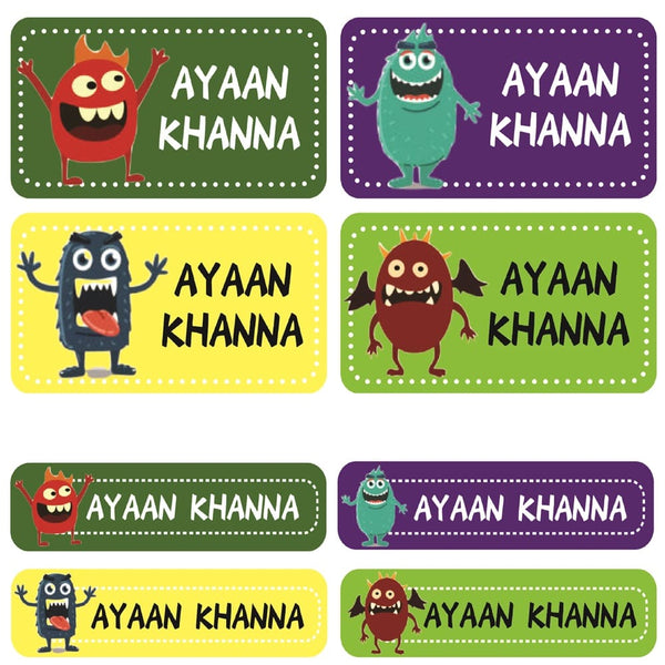 Rectangular Labels - Monster – Popup Kids