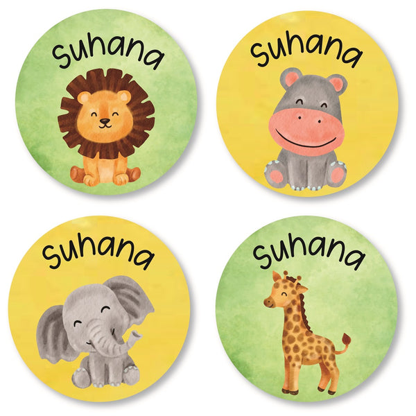 Round Labels - Jungle Animals – Popup Kids