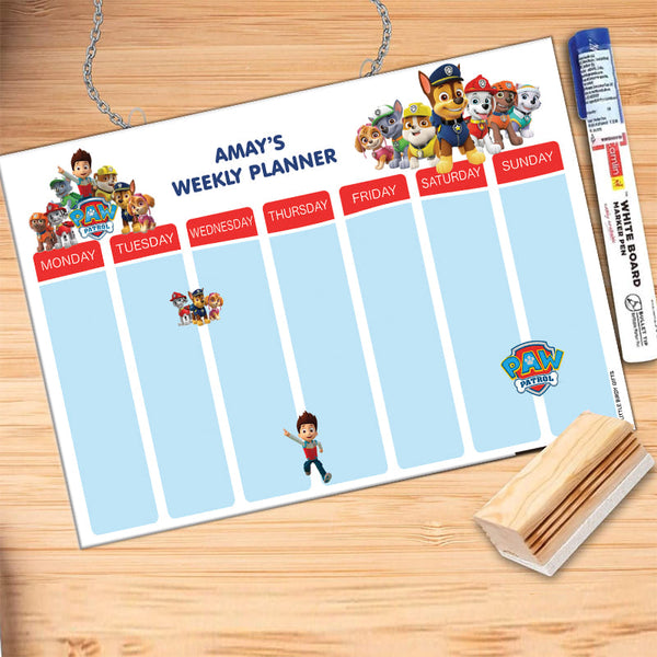 Weekly planner - Paw Patrol – Popup Kids