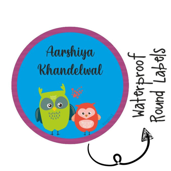Round Waterproof Labels -Cute owls – Popup Kids