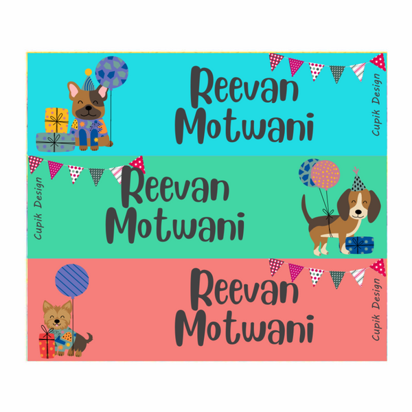 Personalized Name Stickers for Kids | Set of 45 | 3 Attractive Designs ...