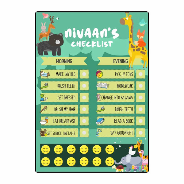 Daily Reward Chart Personalised - Wild adventures – Popup Kids