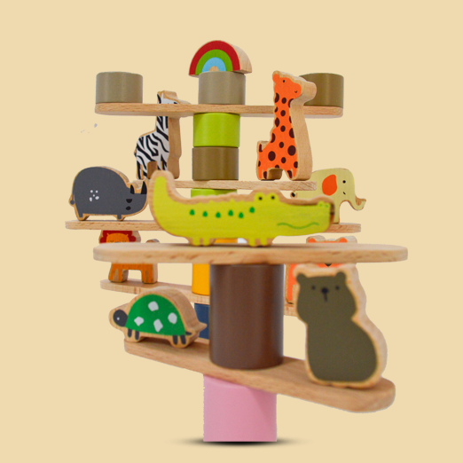 Wooden Zoo Tower – Popup Kids