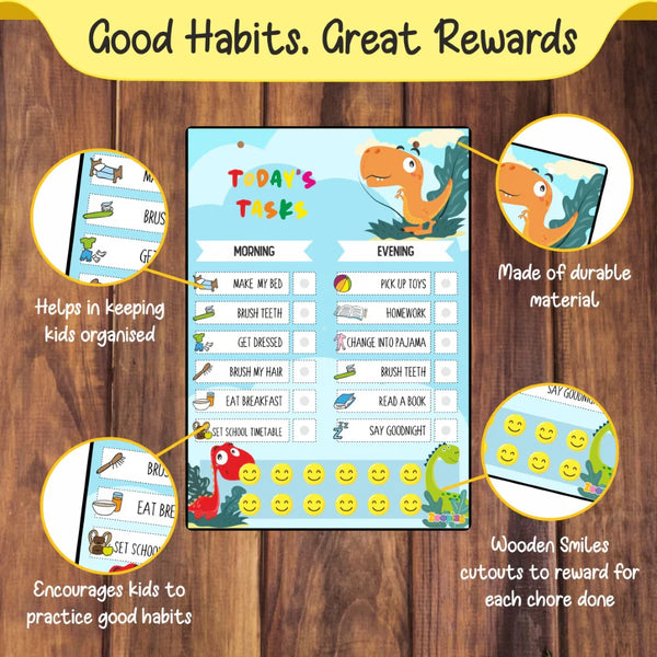 Daily Responsibility Chart - Roar & Explore – Popup Kids