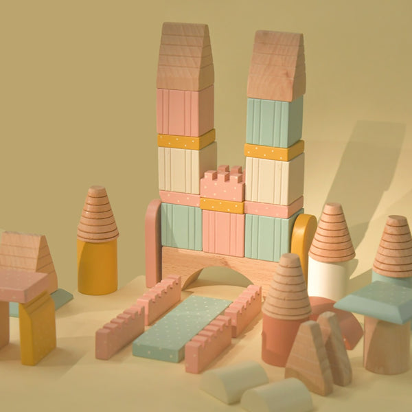 Wooden Building Blocks Toys Set Imagination and Creativity - Large Blo ...