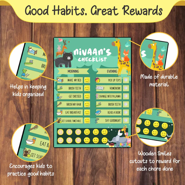 Daily Reward Chart Personalised - Wild adventures – Popup Kids