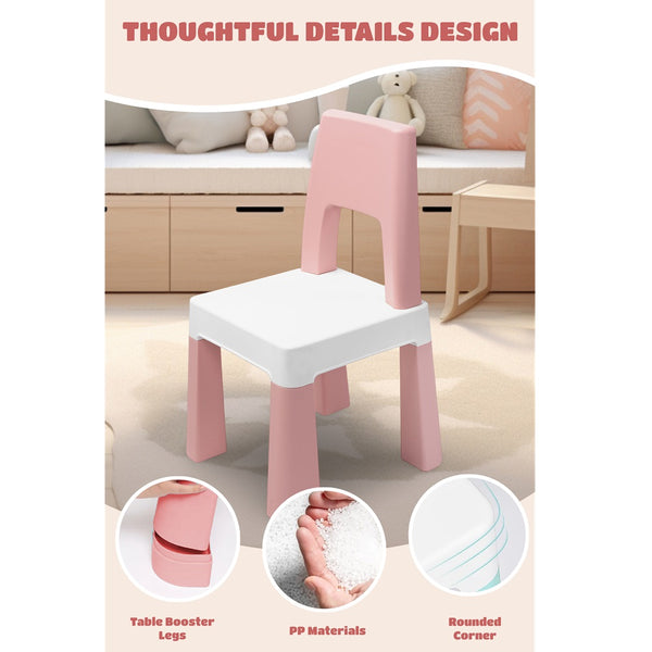 OPlus Learning Chair for Kids - Pastel Pink and White – Popup Kids