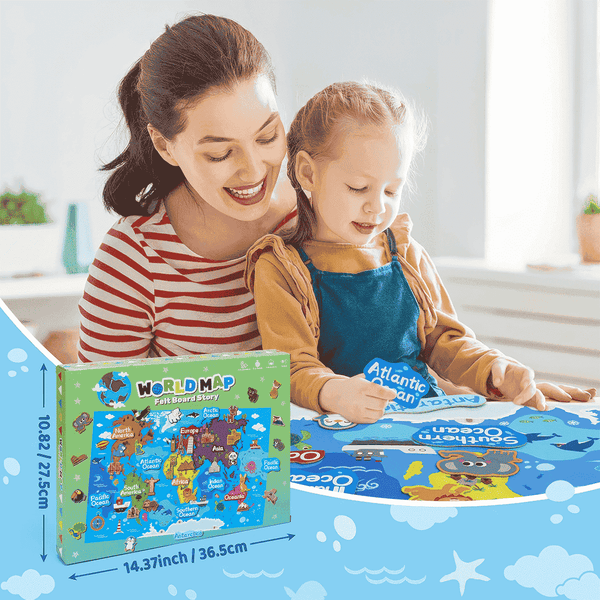 Little Explorer- World Map Board with stickers – Popup Kids