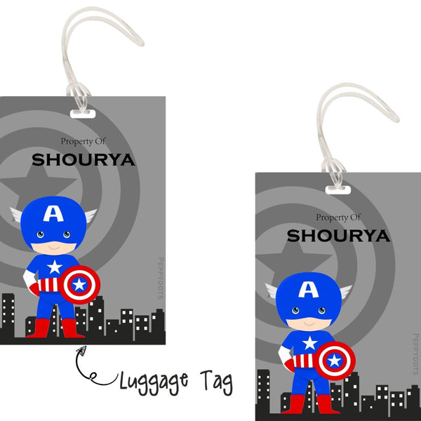 Luggage Tag - Captain America – Popup Kids