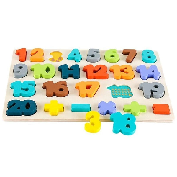 Wooden Number Board – Interactive 1-20 Learning Puzzle for Kids - Buy ...