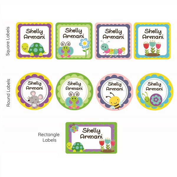 Mixed Shape Labels for Personalized School Books – Popup Kids