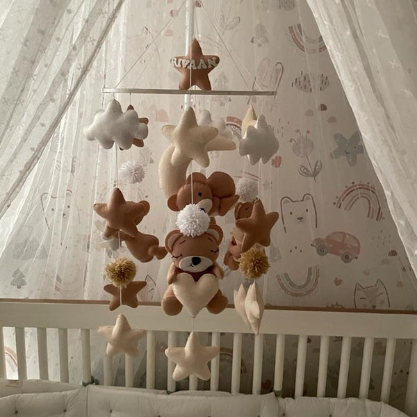 Junior Dreamy Teddy Personalized Cot Mobile – A Soothing, Custom ...