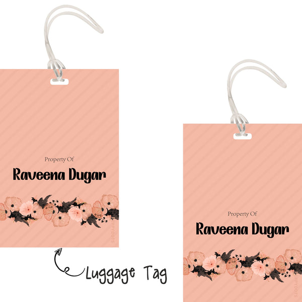 Luggage Tag - Peach Stripe – Popup Kids