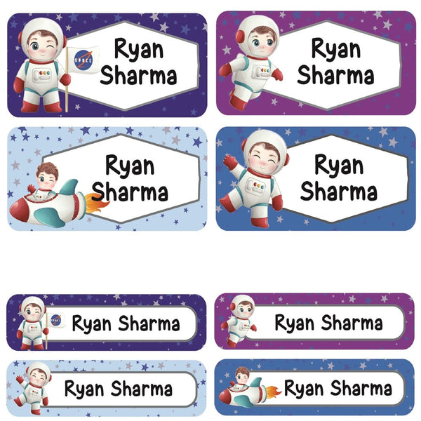 Rectangular Labels - Astronaut Boy – Popup Kids