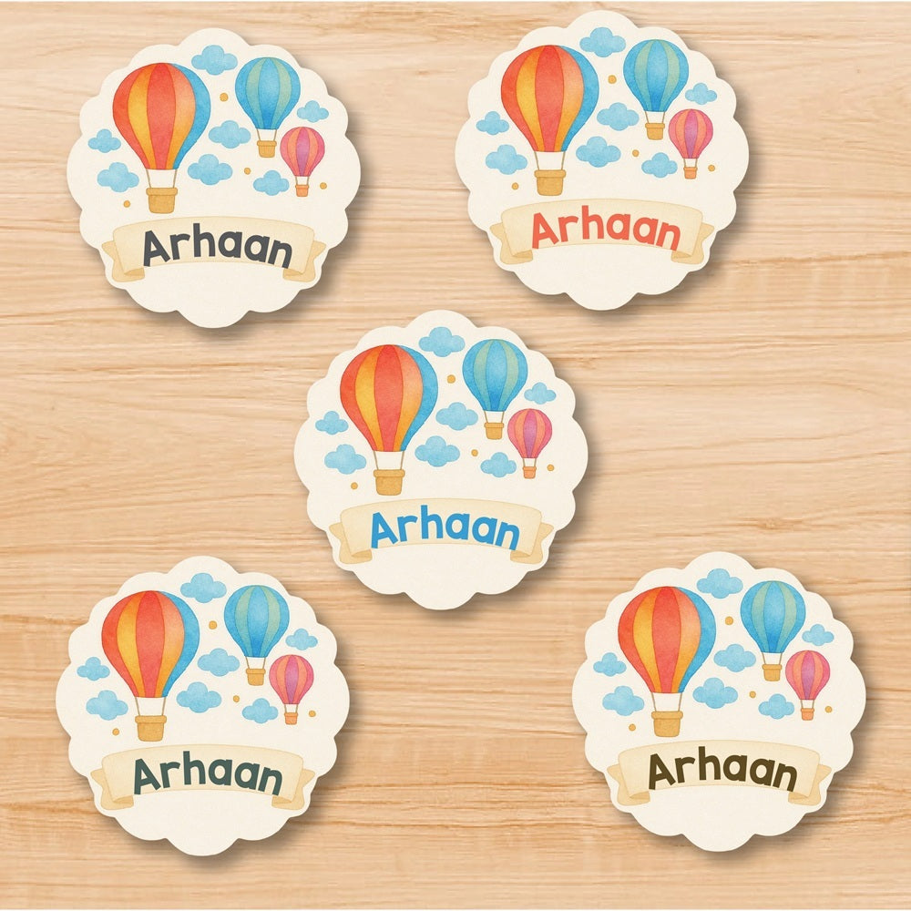 Shape Labels - Hot Air Balloon – Popup Kids
