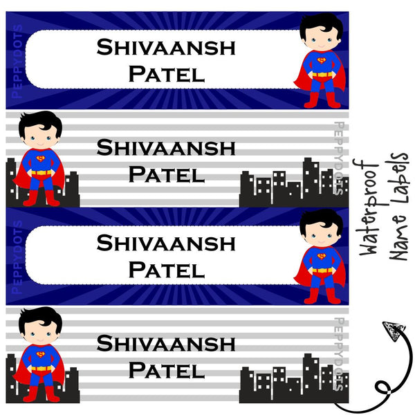 Waterproof Labels - Superman – Popup Kids