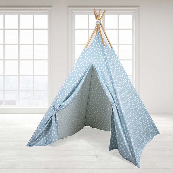 Shop our Blue Base White Dot Role Play Teepee Tent for kids! – Popup Kids