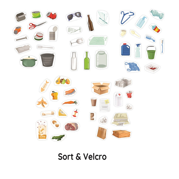 Trash Sorting Busy Book for Kids | Recycling and Waste Sorting Game ...