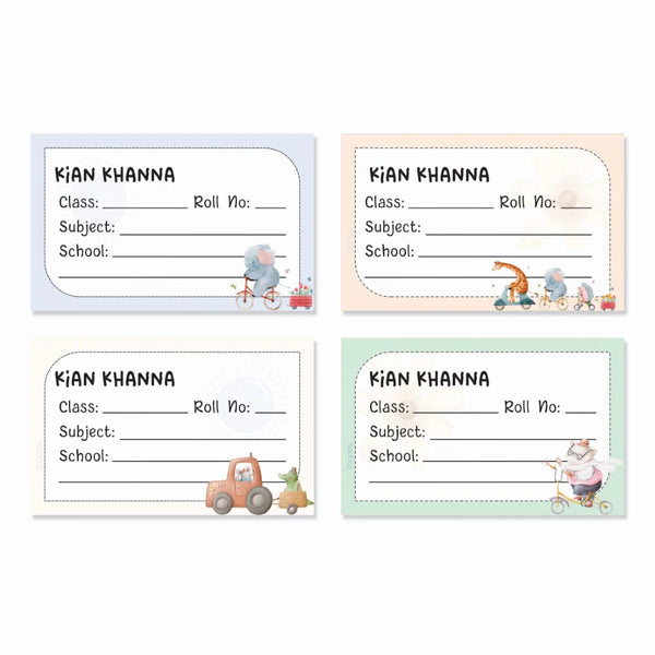 Personalized School Book Labels - Wild & Cute – Popup Kids