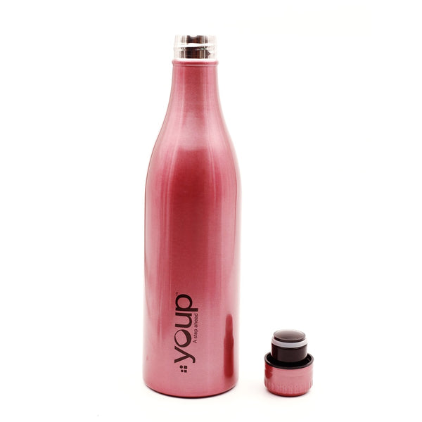 Youp Thermosteel Metallic Pink Color Water Bottle Splash - 1 L – Popup Kids