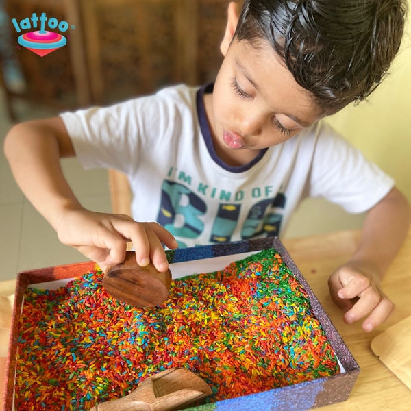 Buy Sensory play Rainbow Rice Kit – Popup Kids