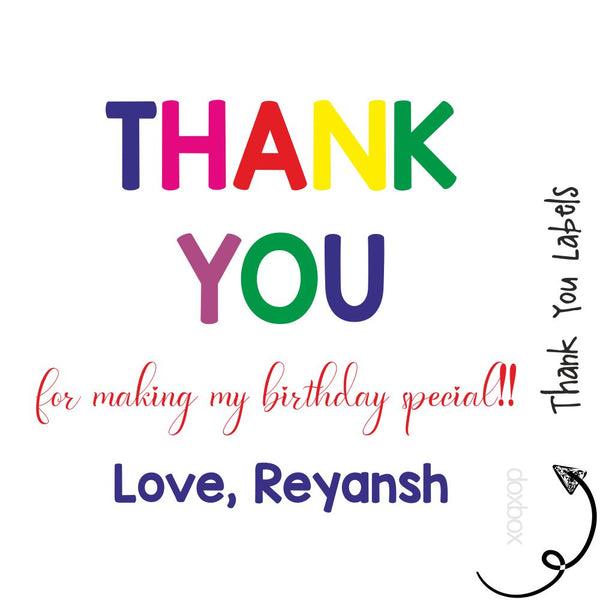 Buy Thank you Labels for Return gifts – Popup Kids