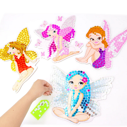 Buy Sequins Creations Set for Kids - DIY Picture Frame Kit | Fairy ...